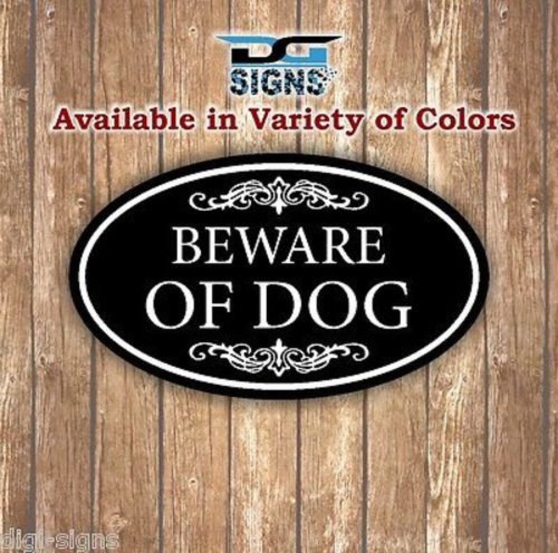 Beware of Dog Sign Aluminum 12 X 7 Oval Wall or Door Sign 18 - Etsy