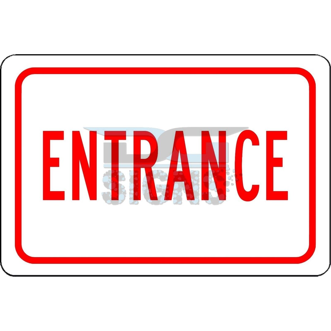 Entrance Sign Aluminum Sign - Etsy