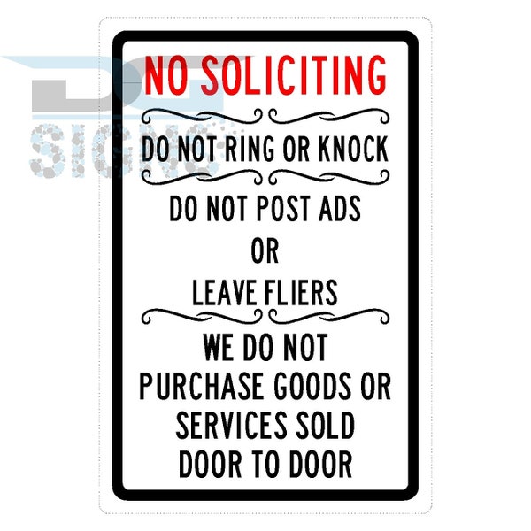 No Soliciting Sign - Etsy