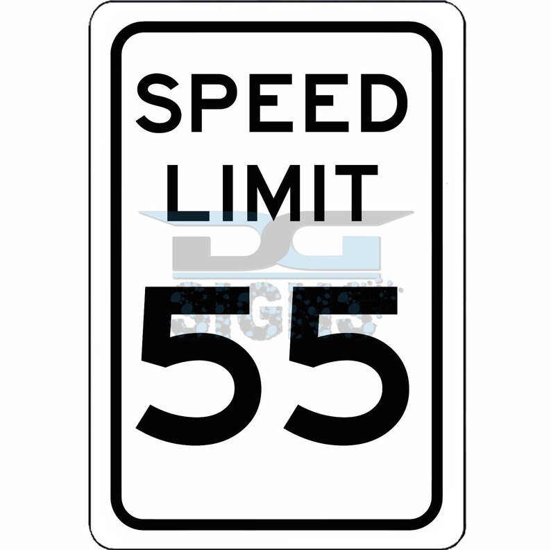 Speed Limit 55 MPH Sign Aluminum Sign 8x12 - Etsy