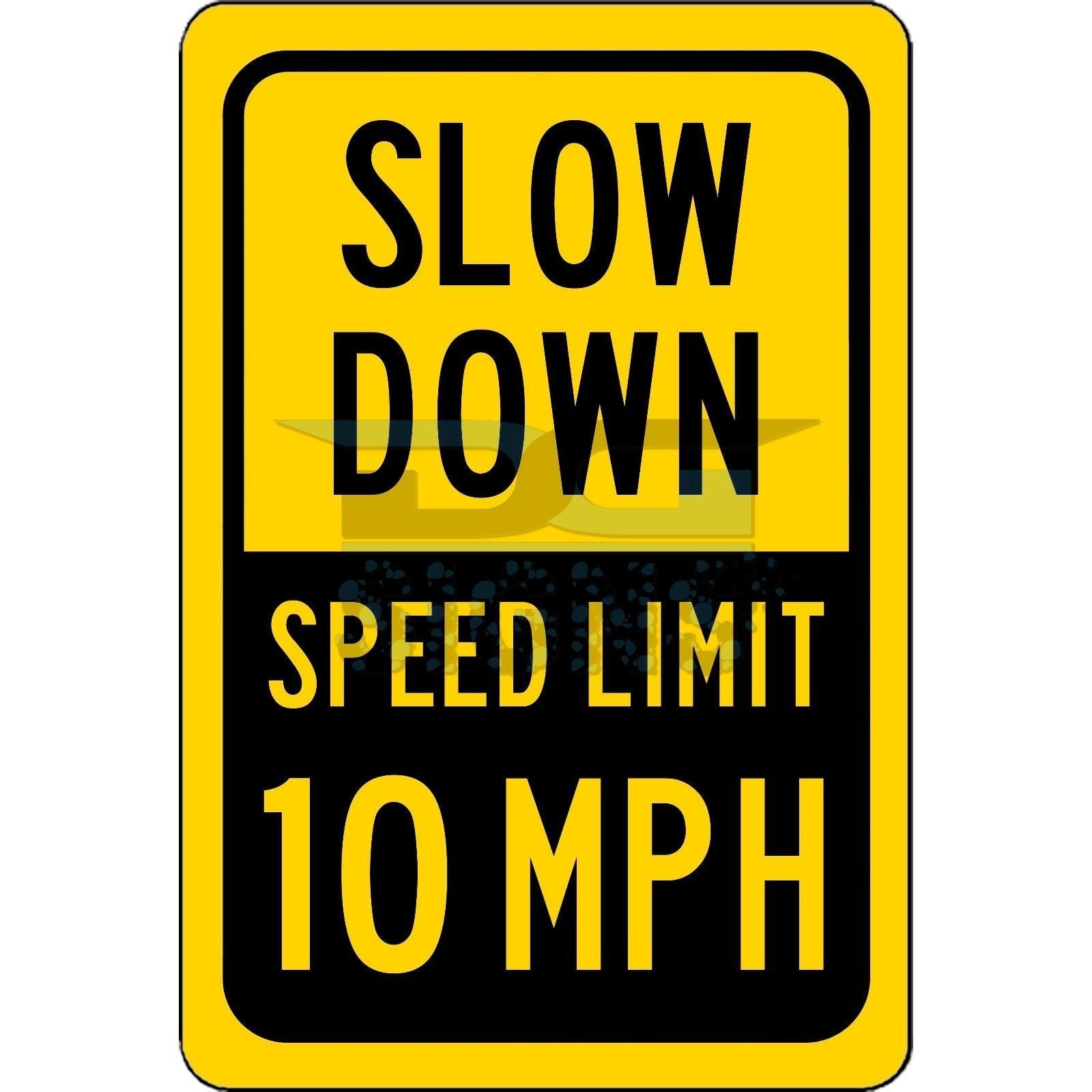 10 MPH Speed Limit Sign Slow Down Aluminum Sign | Etsy