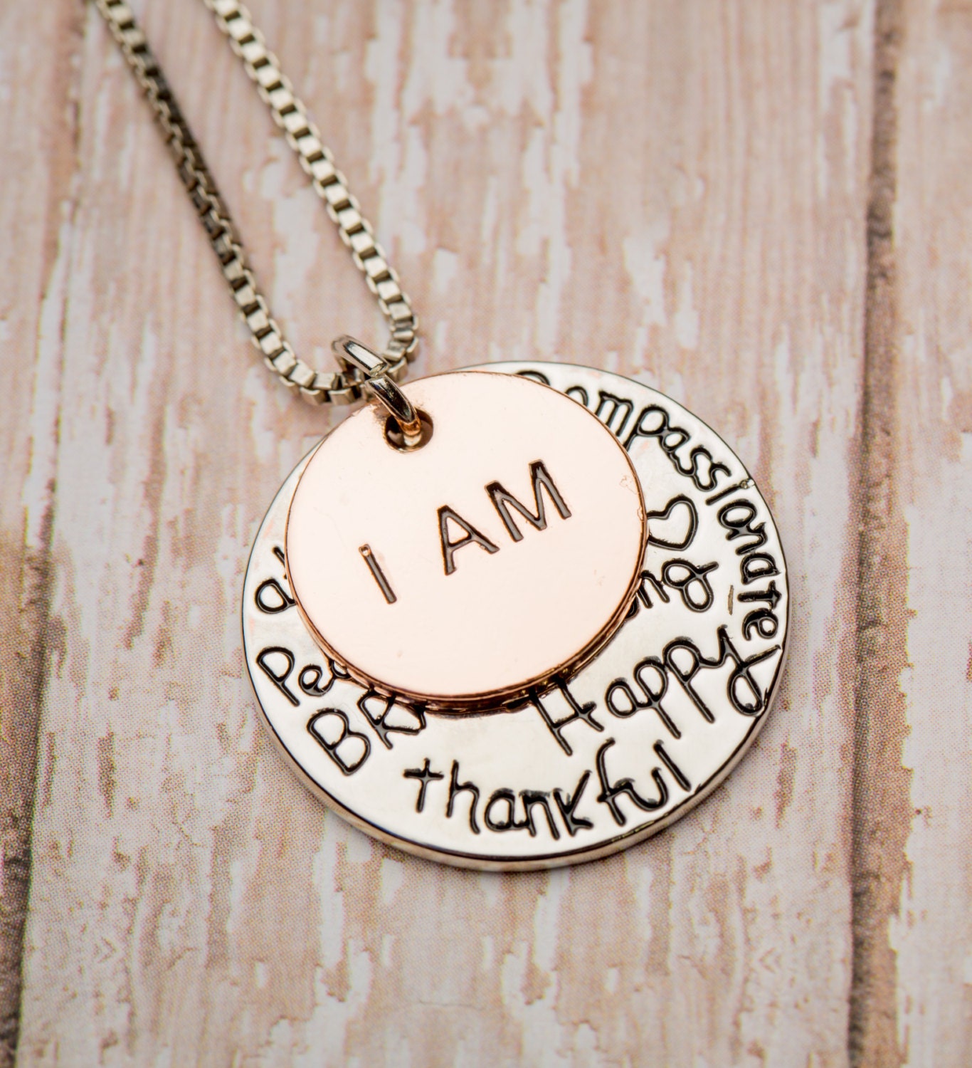 I Am Necklace, Motivational Necklace, Positive Message Necklace ...