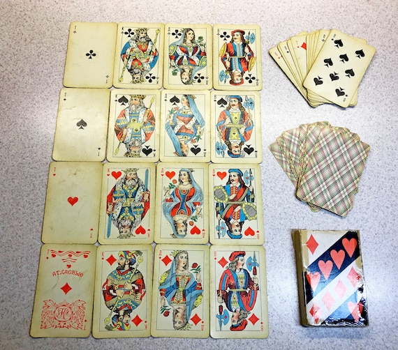 Vintage Soviet Playing Cards Vintage 1984 Playing Cards - Etsy