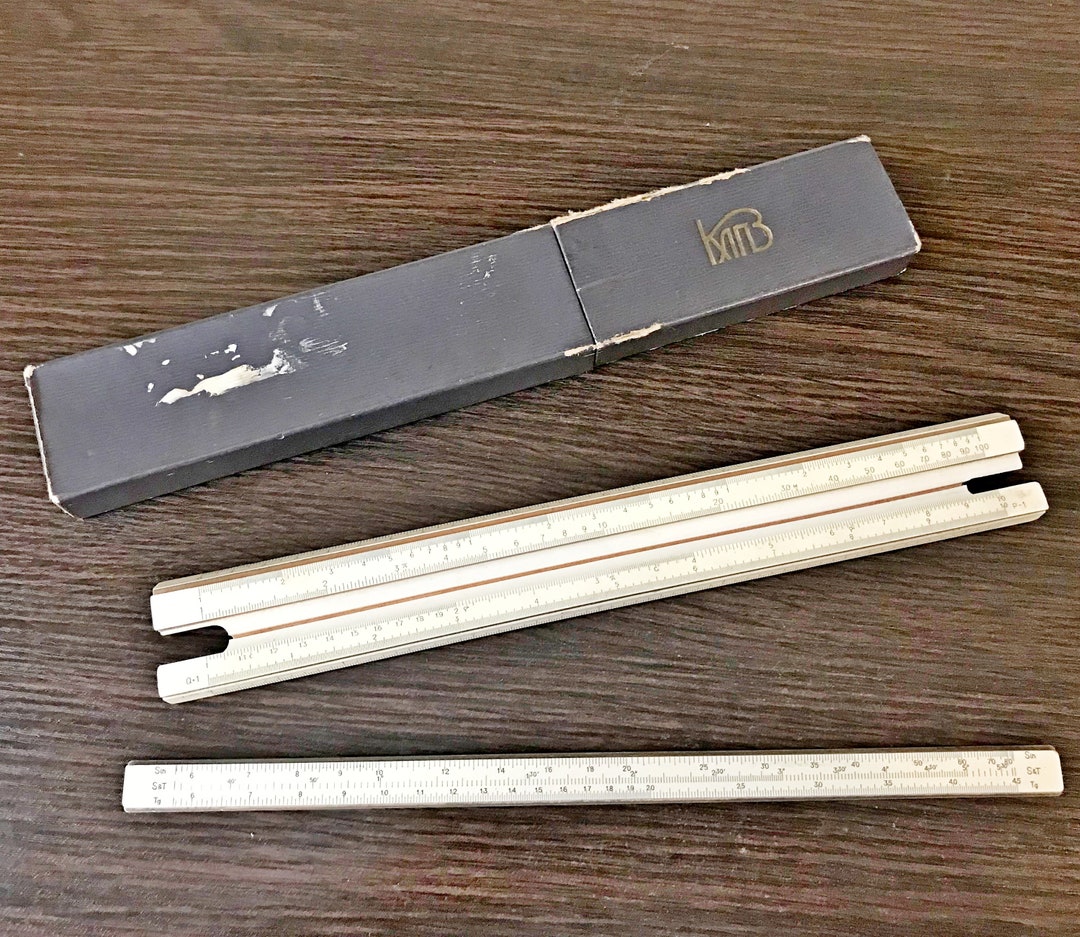 Soviet Logarithmic Ruler in Case USSE Logarithmic Slide Ruler ...
