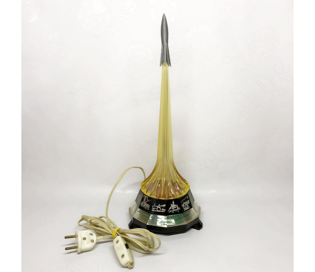 Vintage Night Light Rocket - Soviet Space Lamp - Electric Night Light ...
