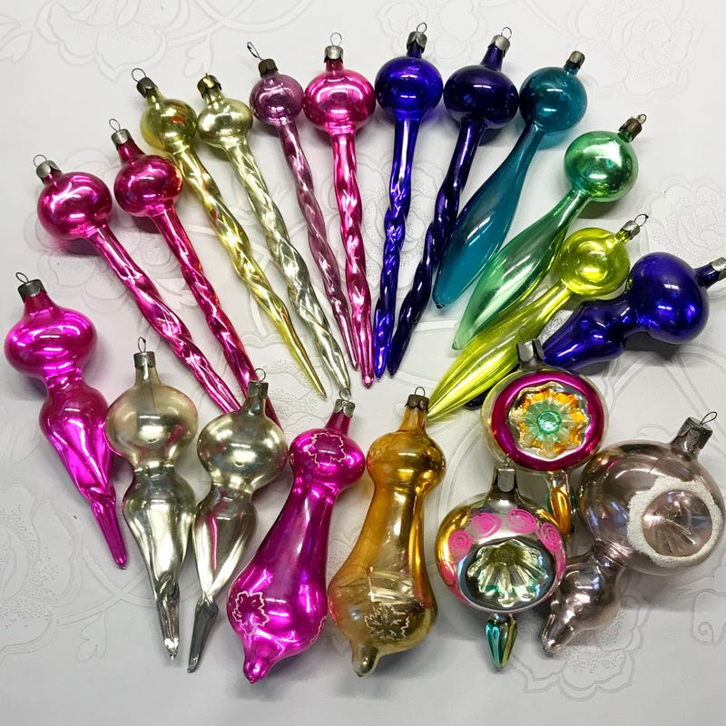 Icicle Ornament Ussr Pink - Etsy