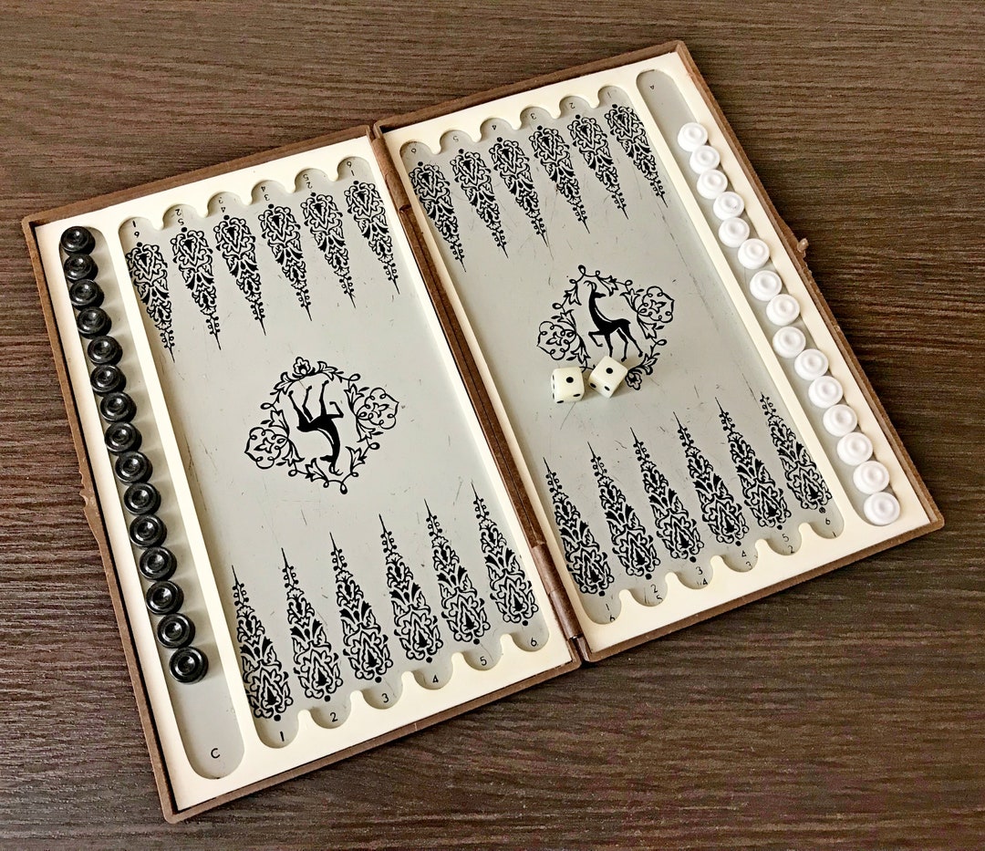 Soviet Vintage Travel Backgammon Set USSR Magnetic Mini Backgammon ...