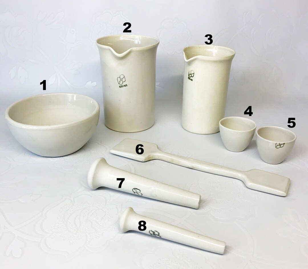 Soviet Vintage Laboratory Porcelain - Apothecary Bowl - Chemistry ...