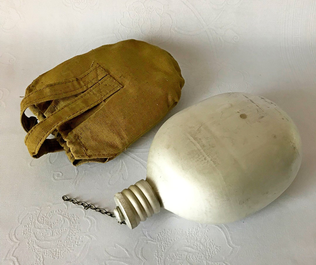 Soviet Military Flask in Bag USSR Army Bottle Old Water Flask Military ...