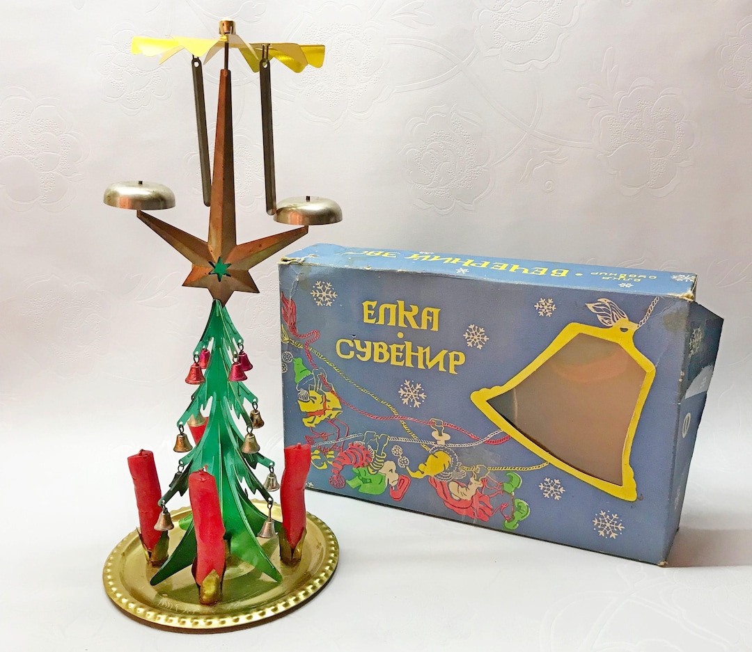 Soviet Vintage Christmas Carousel - Metal Windmill - Candles Christmas ...
