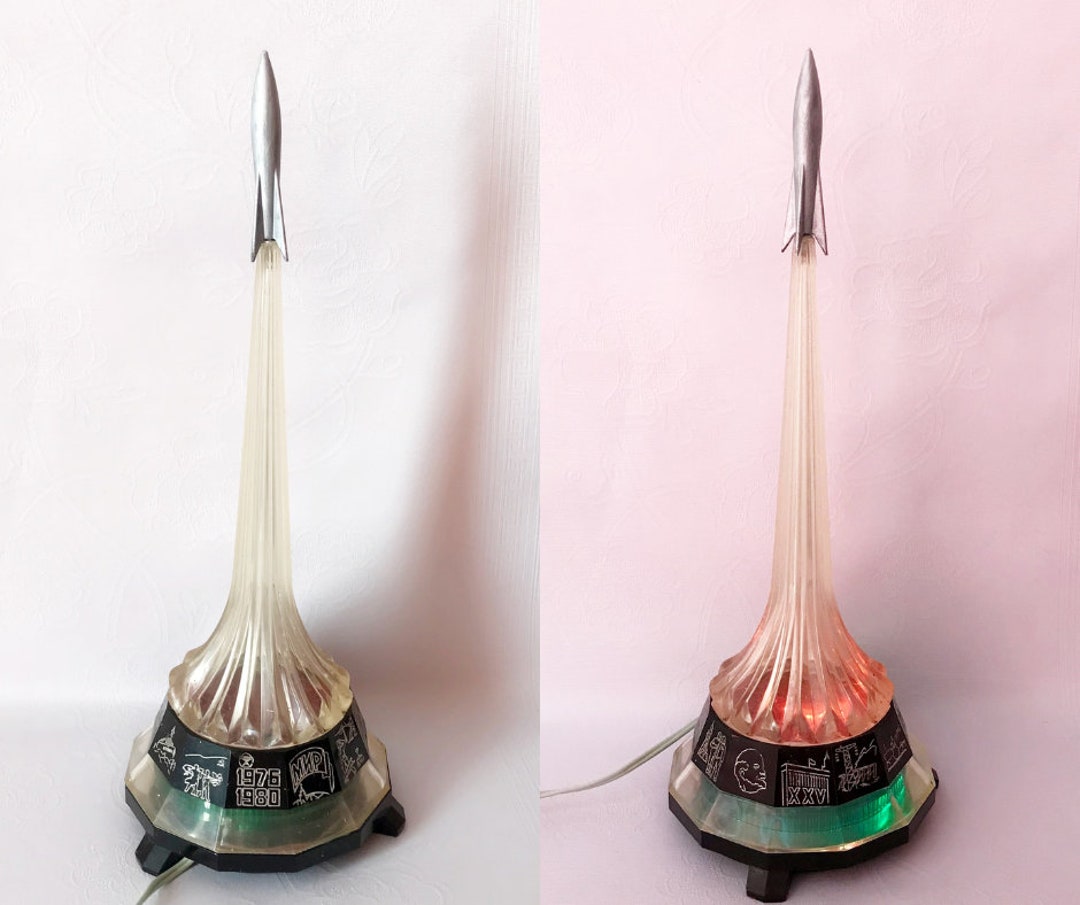 Vintage Night Light Rocket Soviet Space Lamp Electric Night Light ...
