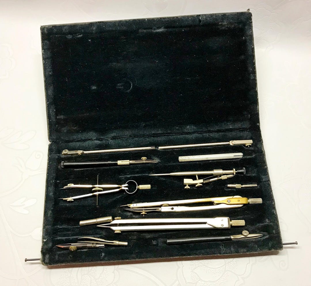 Soviet Case of Drawing Instruments - USSR Tools Drawings - Engineering ...