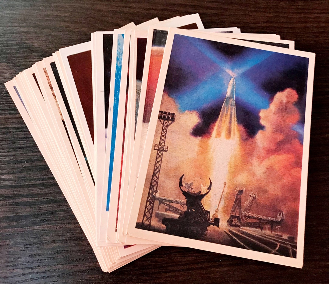 Soviet Space Postcards - Soviet Cosmos - Soviet Space Program ...