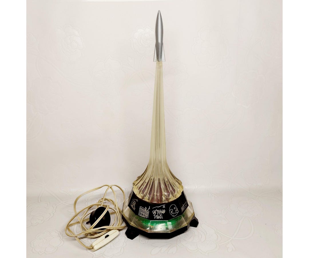 Vintage Night Light Rocket - Soviet Space Lamp - Electric Night Light ...