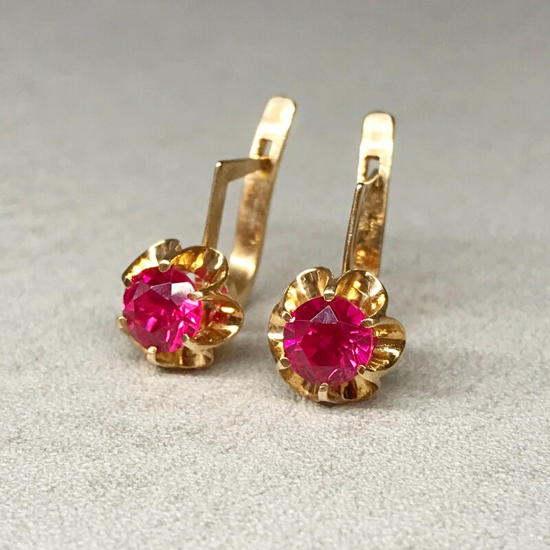 Russian Ruby Jewelry - Etsy