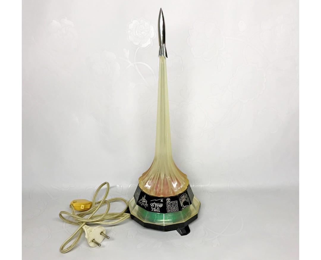 Vintage Night Light Rocket - Soviet Space Lamp - Electric Night Light ...