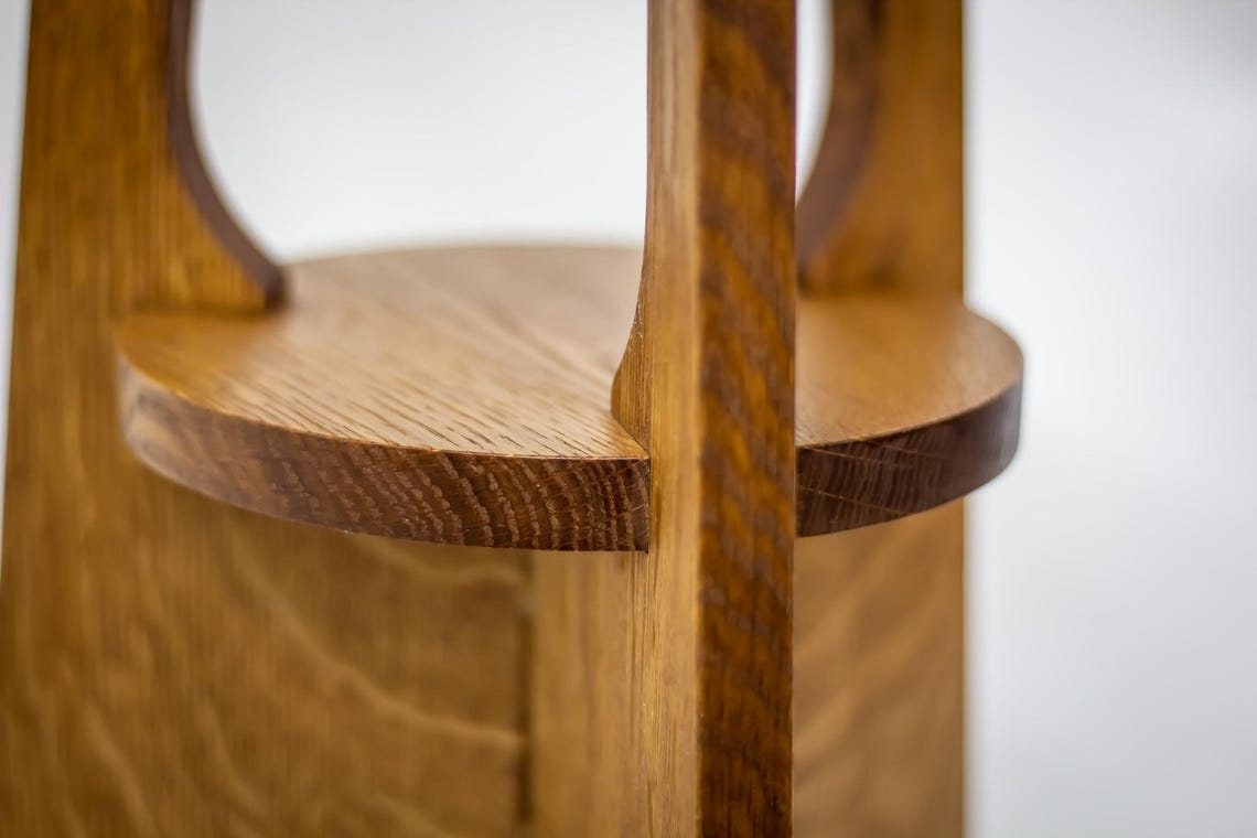 Three Legged Craftsman/mission Side Table/plant Stand - Etsy