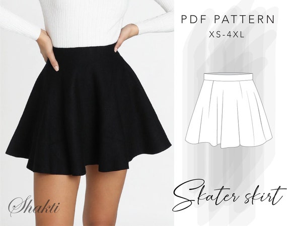 Mini Skater Skirt Sewing Pattern PDF Sewing Pattern Instant