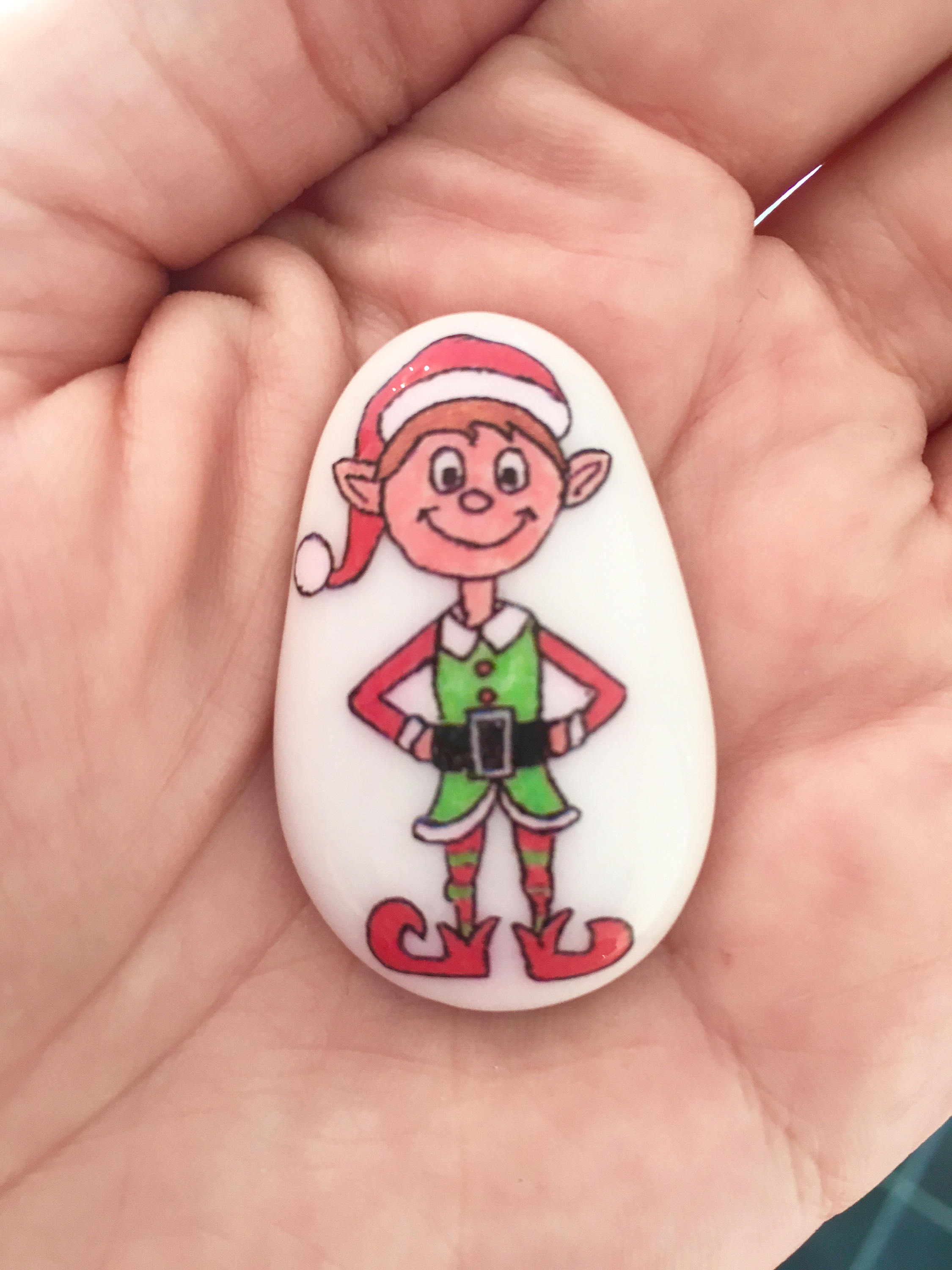 Christmas Elf Elf Friendship Good Luck Keepsake Stone | Etsy