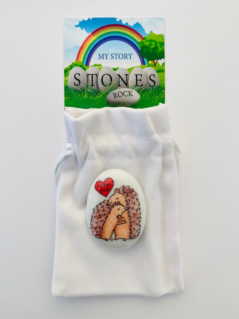 Hedgehog, Heart, Personalised, Friendship, Good Luck, Keepsake, Stone ...