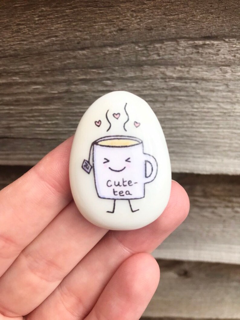 Cute-tea Tea Cutie Bestie Best Teas Keepsake Stone - Etsy