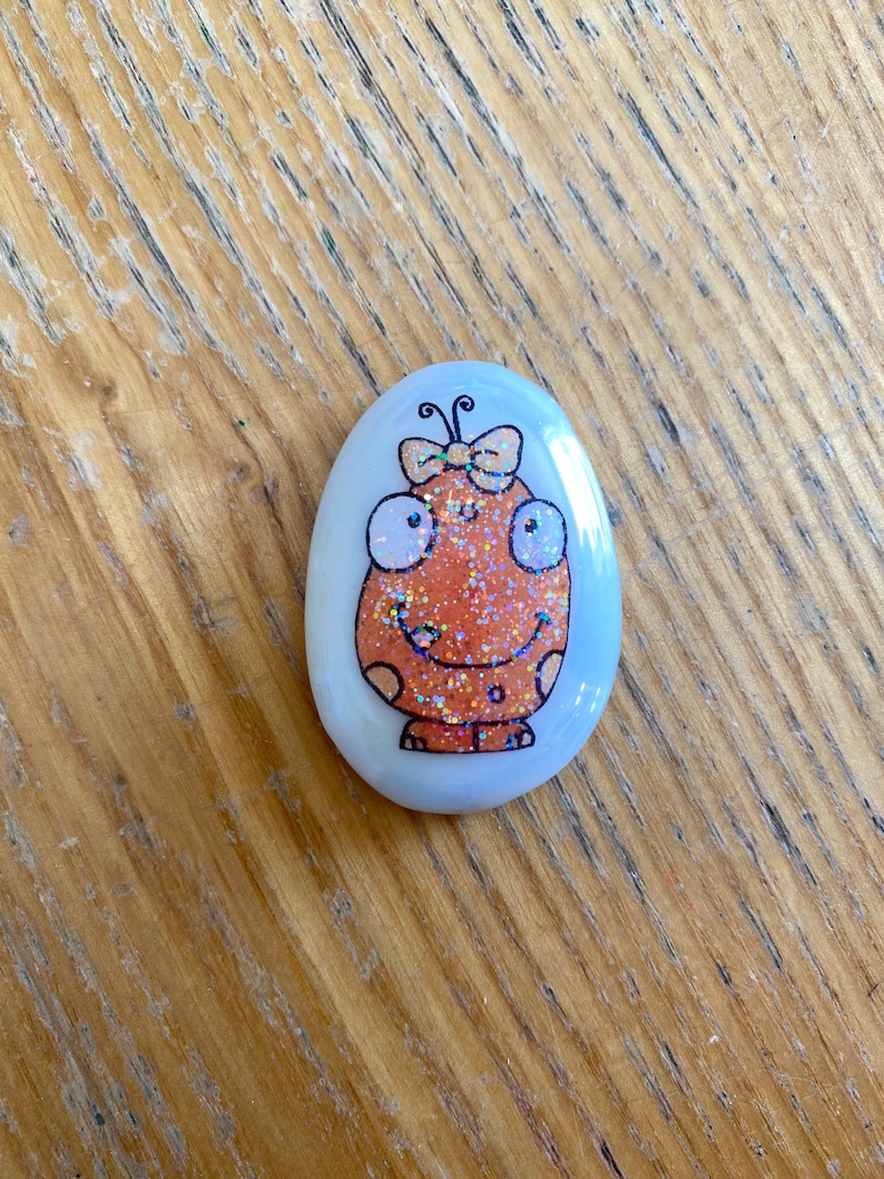 Pink Worry Monster Worry Stone Childrens Anxiety Aid - Etsy