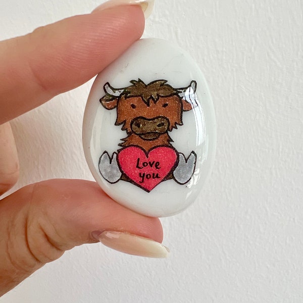 Highland Cow Good Luck - Etsy UK