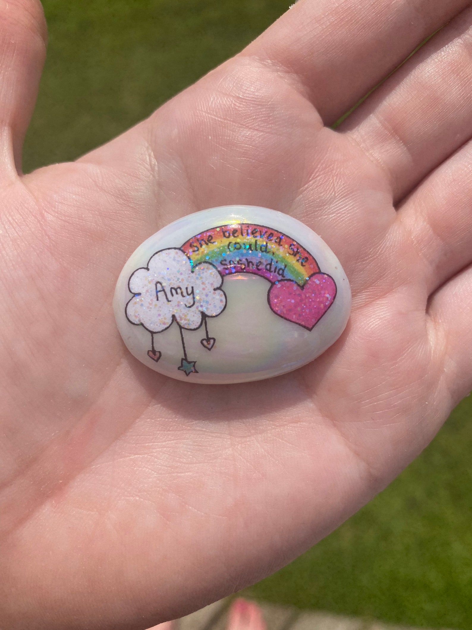 Rainbow Rainbow Bridge Stone Gift Present Momento Best - Etsy