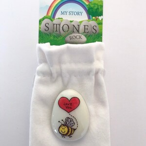 Bee, Heart, Personalised, Friendship, Good Luck, Keepsake, Stone, Gift ...