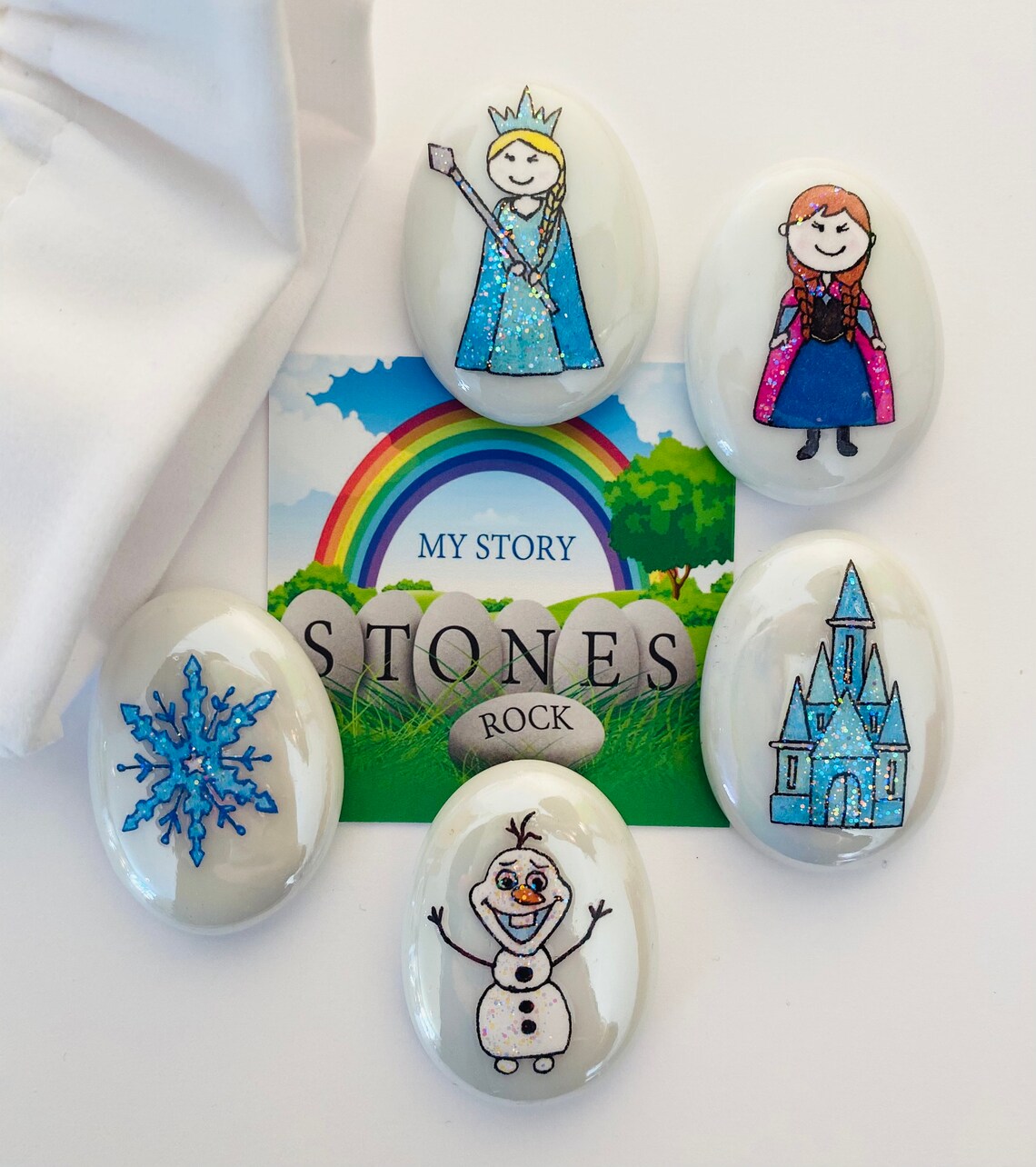 Snow Queen, Frozen, Ice Queen, Worry Stone, Childrens, Anxiety Aid ...