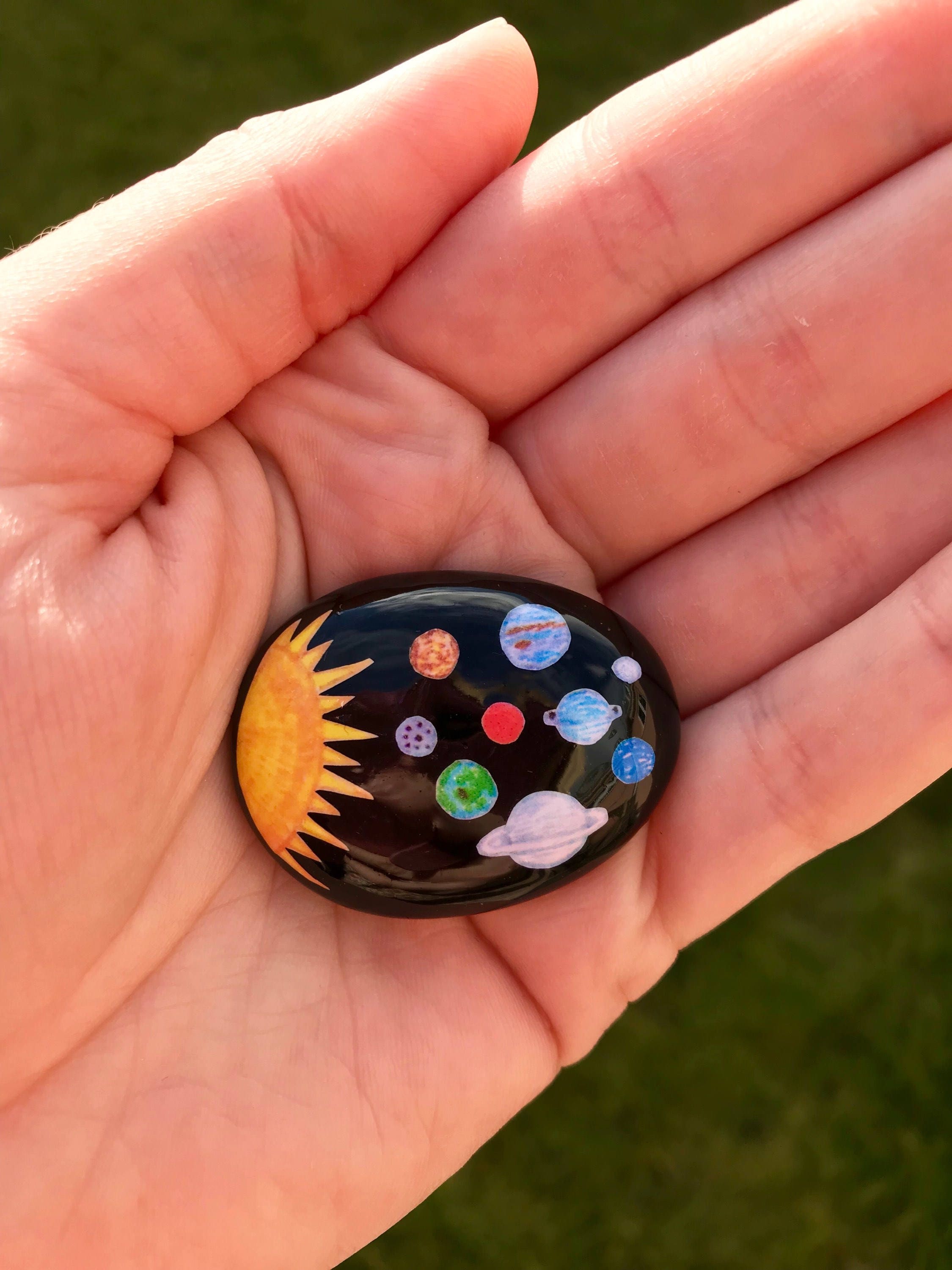 Solar System Pebble Good Luck Keepsake Stone Gift - Etsy