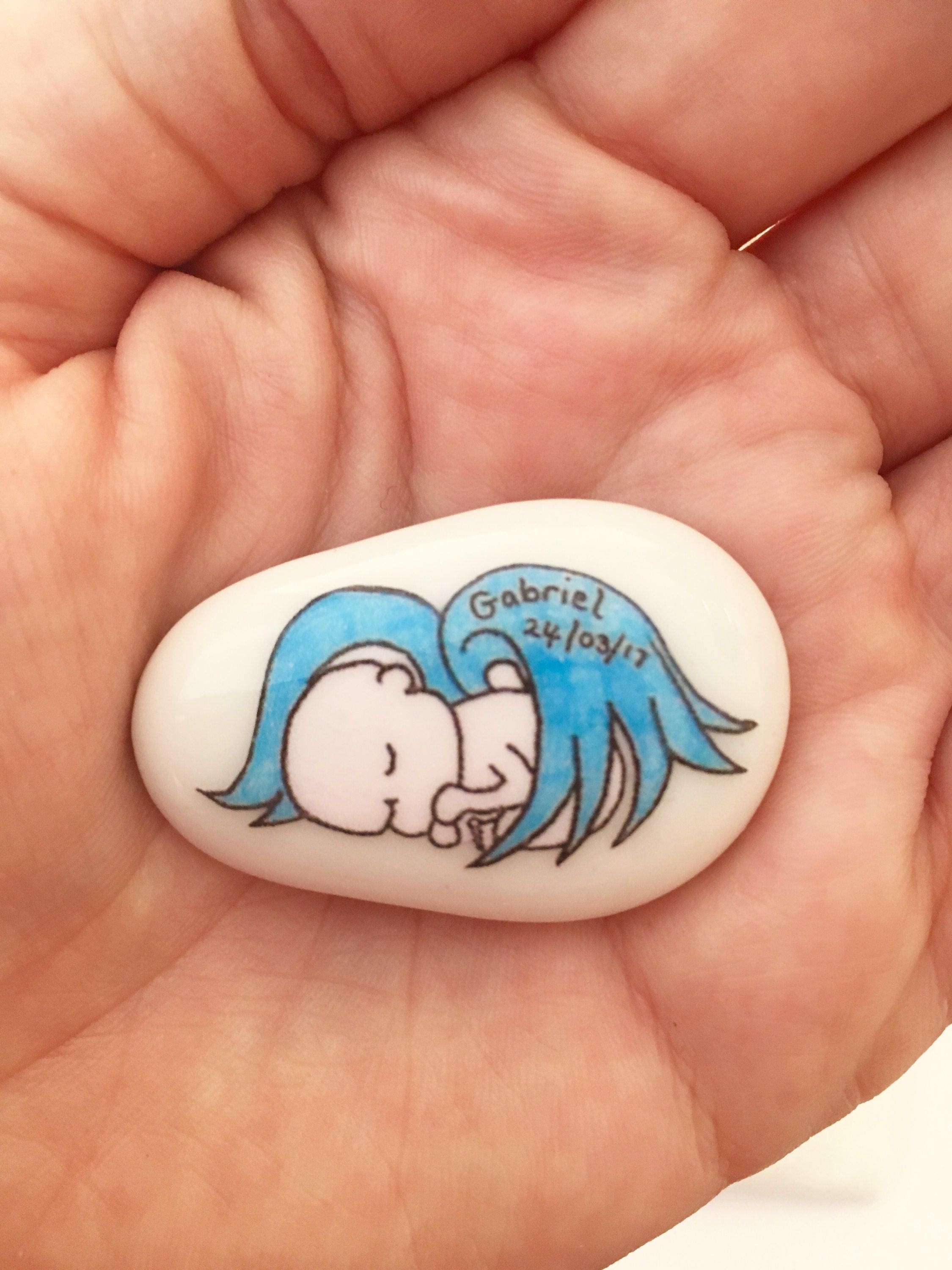 Angel Baby Sleeping Baby Rainbow Stone Gift Present - Etsy UK