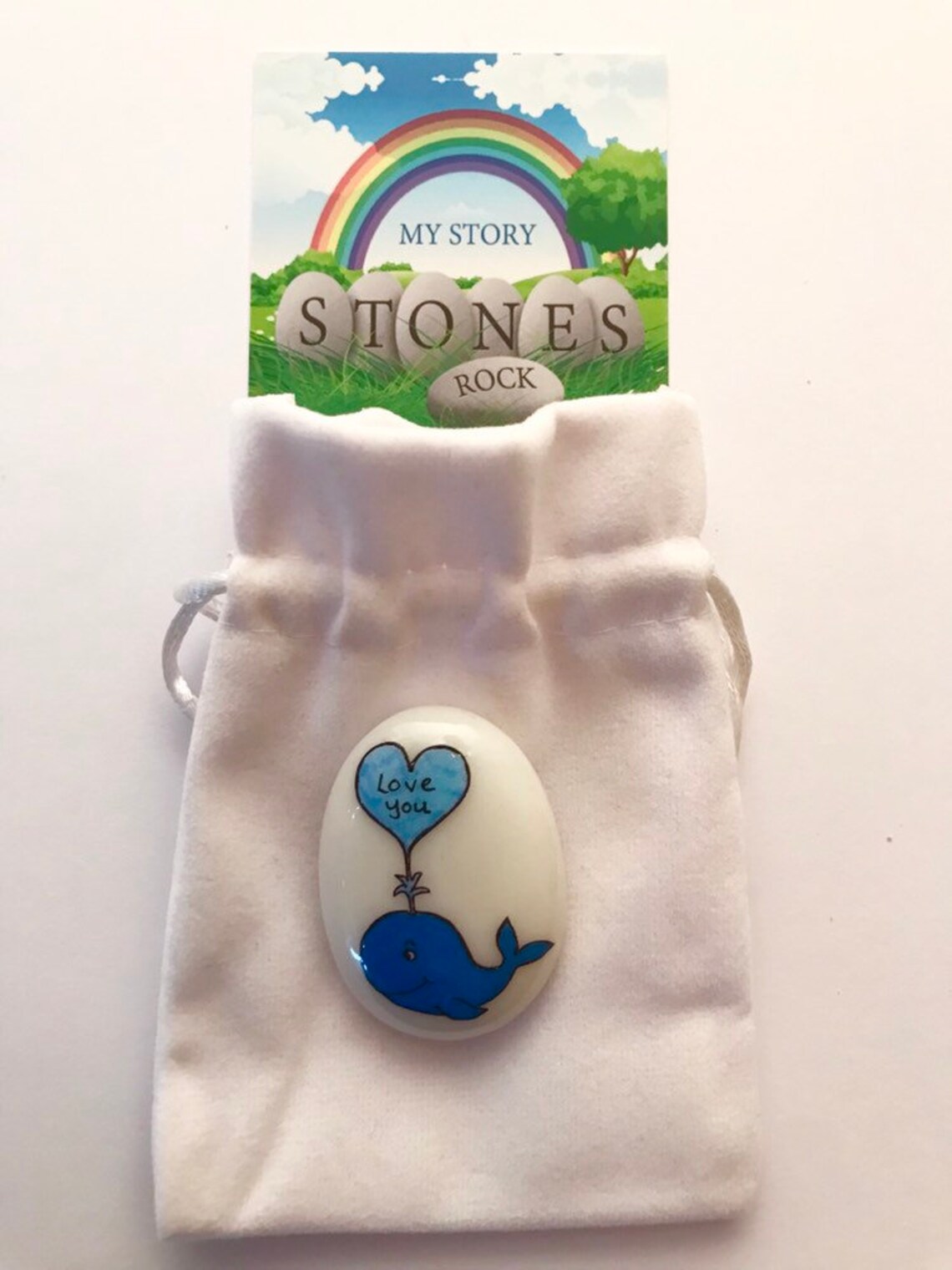 Whale, Heart, Personalised, Friendship, Good Luck, Keepsake, Stone ...