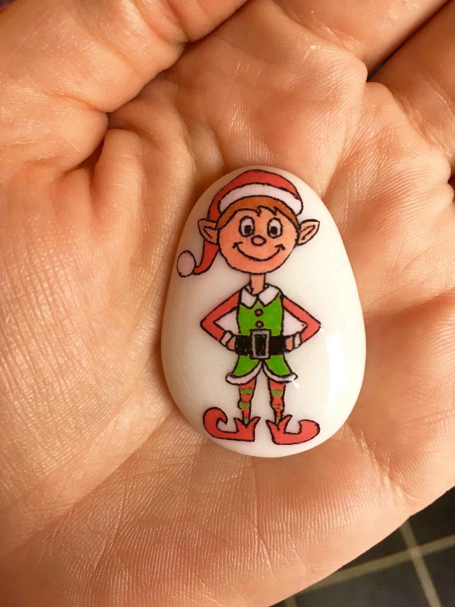 Christmas Elf Elf Friendship Good Luck Keepsake Stone | Etsy