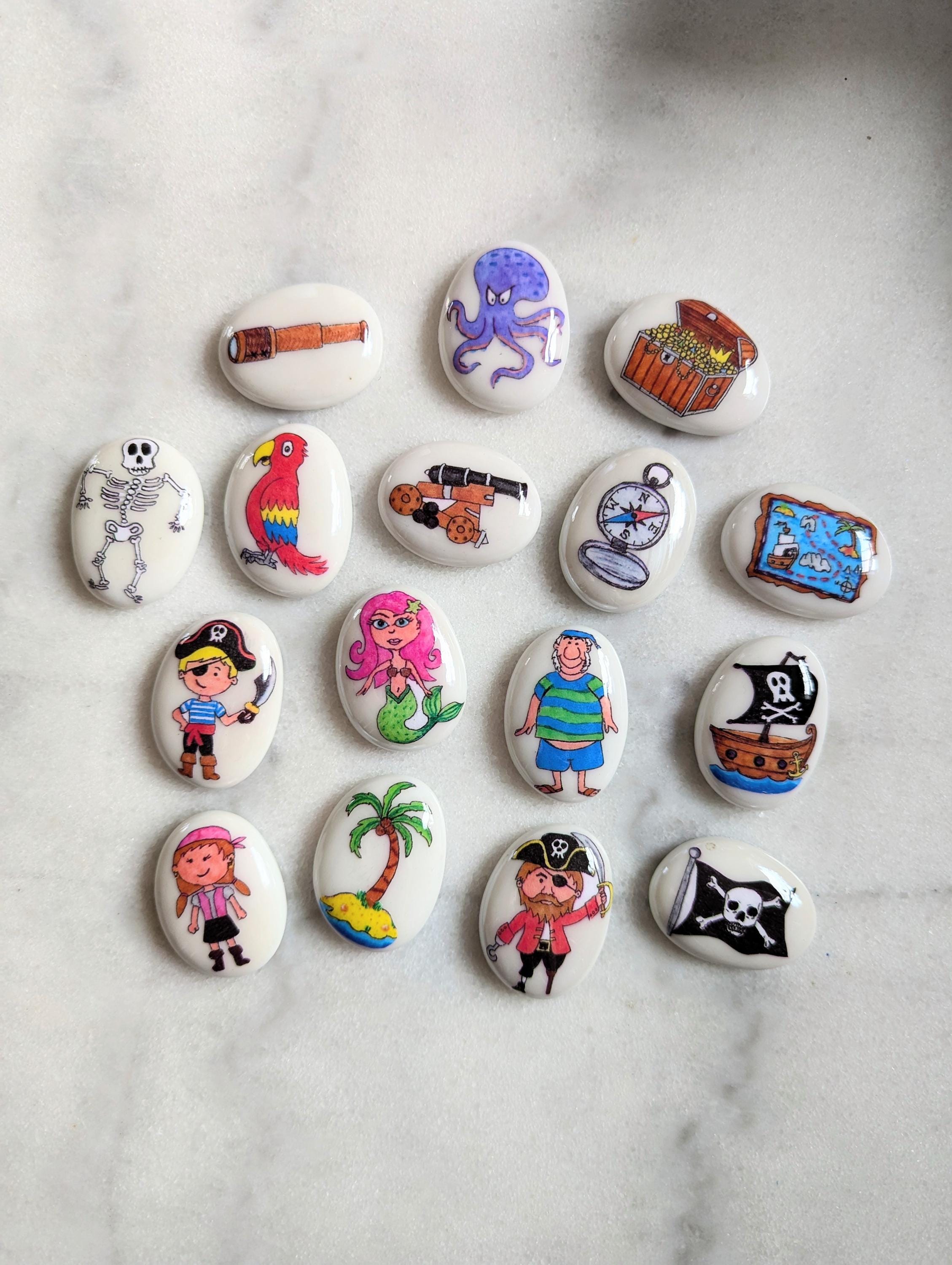 Pirate, Treasure Island, Adventure, Pirates, Story Stones, Set, Sack ...