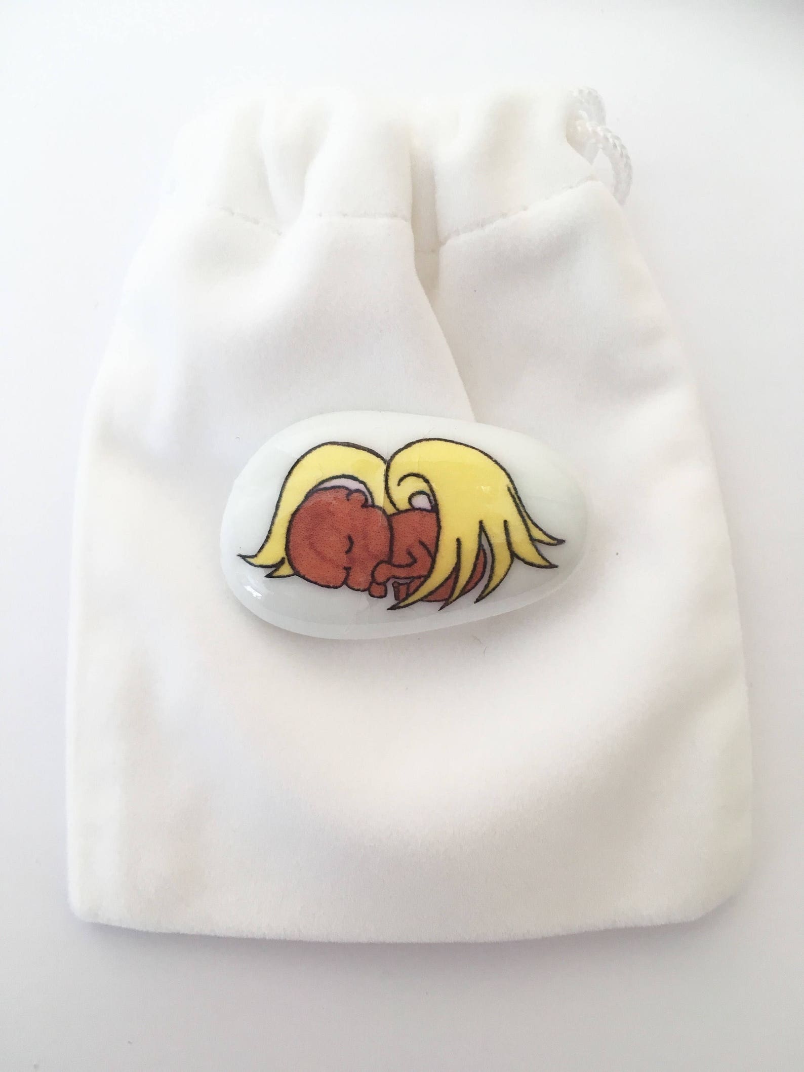 Angel, Baby, Sleeping Baby, Rainbow, Stone, Gift, Present, Momento ...