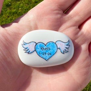 Angel, Baby, Sleeping Baby, Rainbow, Stone, Gift, Present, Momento ...