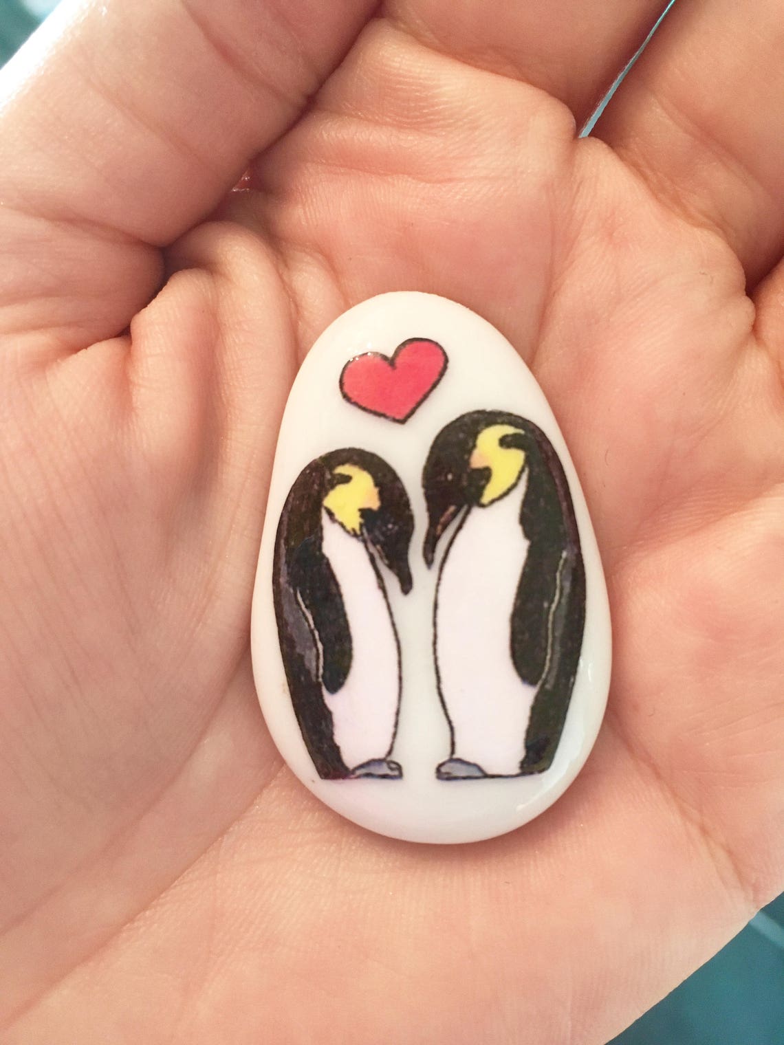 Penguin Penguin Love Friendship Good Luck Keepsake Stone - Etsy