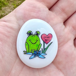 Frog, Heart, Personalised, Friendship, Good Luck, Keepsake, Stone, Gift ...