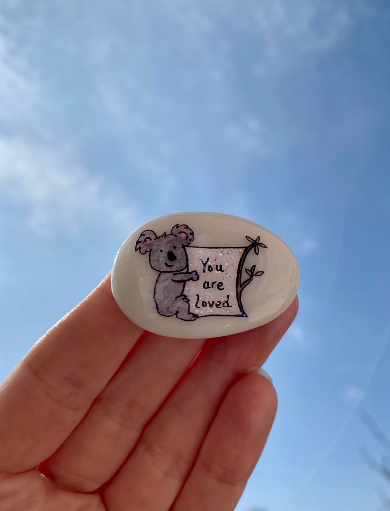 Koala, Koala Bear, Personalised, Positive Affirmations, Keepsake, Stone ...