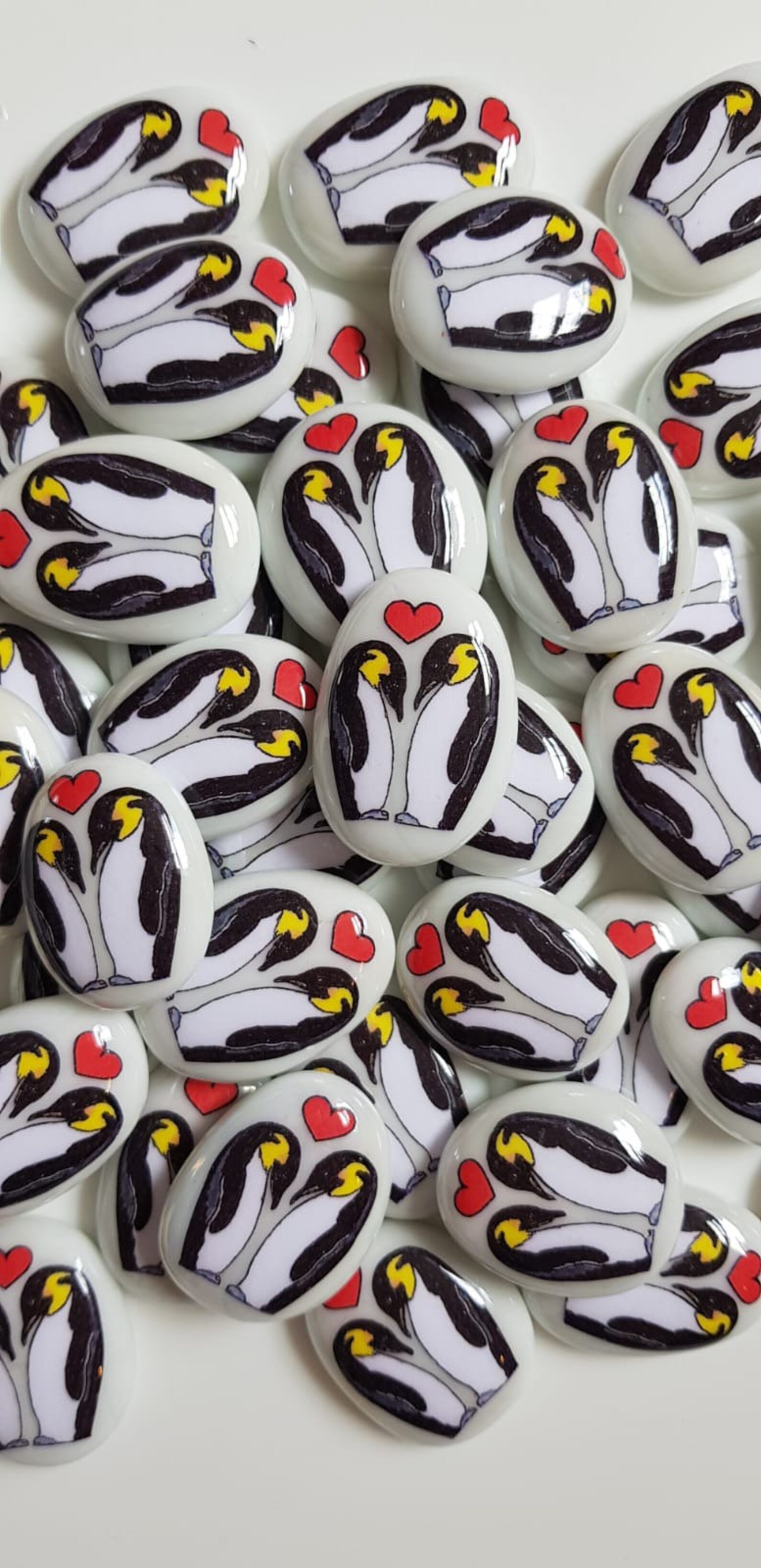 Penguin, Penguin Love, Friendship, Good Luck, Keepsake, Stone, Gift ...