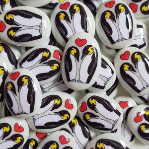 Penguin, Penguin Love, Friendship, Good Luck, Keepsake, Stone, Gift ...