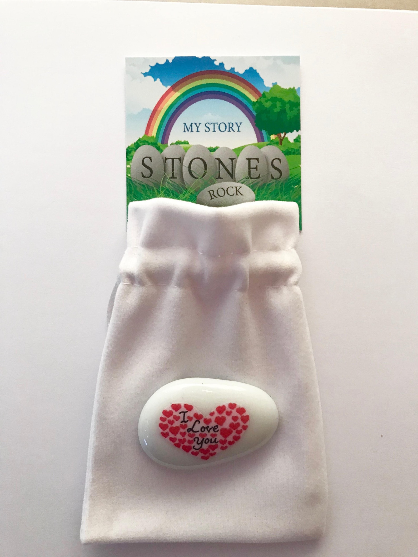 I Love You Stone Heart Congratulations Valentines - Etsy UK