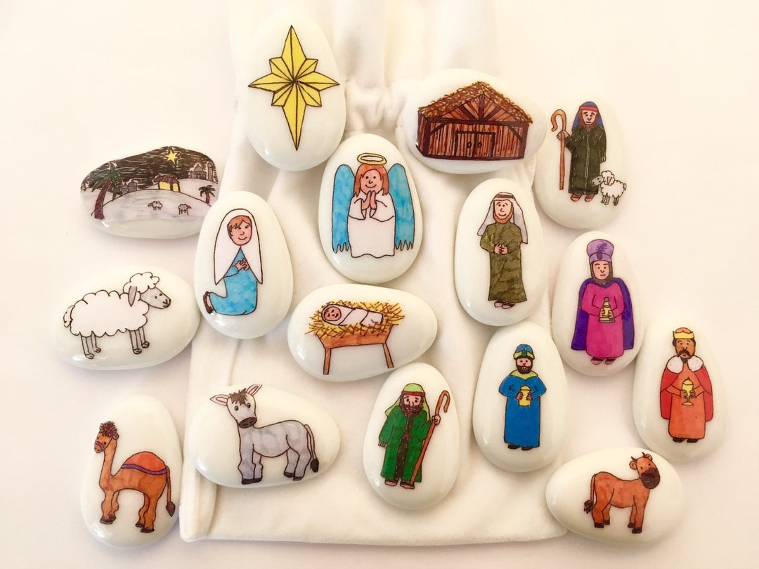 Nativity, Christmas, Story Stones, Storytelling Set, Story Sack - Etsy