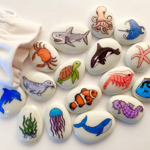 Under the Sea, Ocean, Story Stones, Sea-life, Sea, Shark, Whale ...