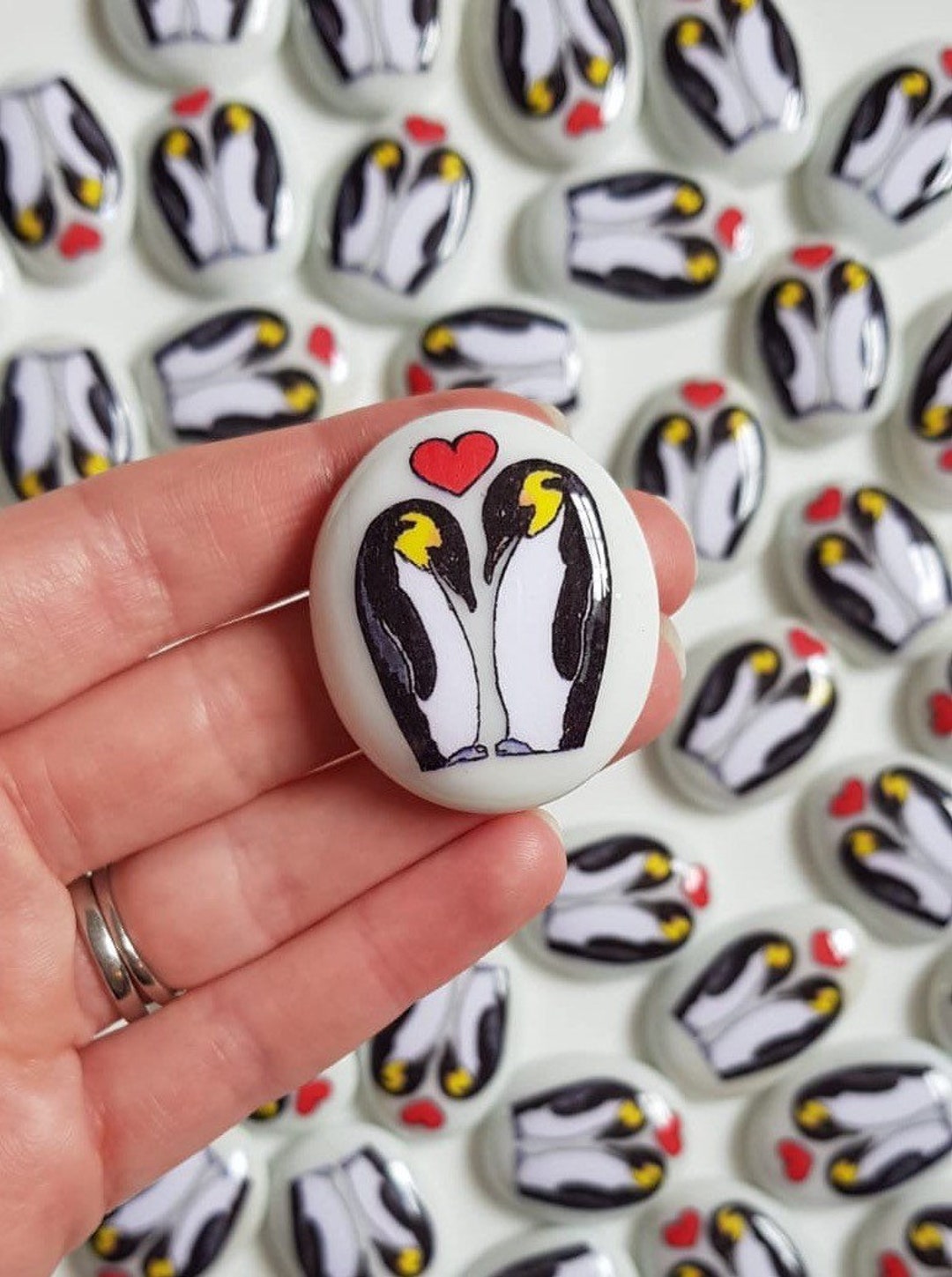 Penguin, Penguin Love, Friendship, Good Luck, Keepsake, Stone, Gift ...