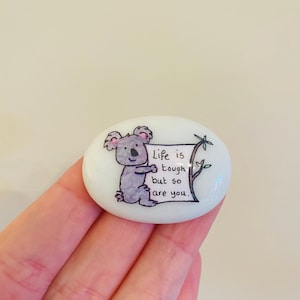 Koala, Koala Bear, Personalised, Positive Affirmations, Keepsake, Stone ...