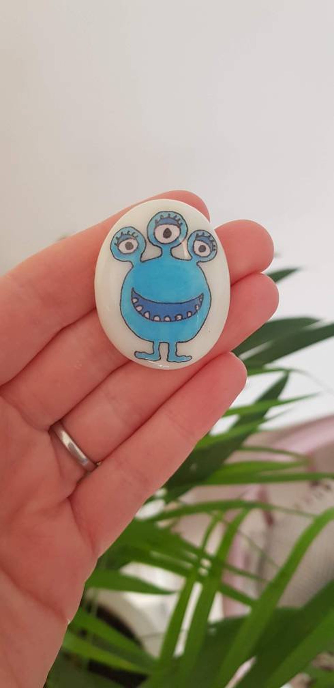 Blue Worry Stone Childrens Anxiety Aid Stress Relief - Etsy