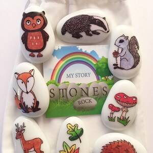 Woodland, Autumn, Seasons, Story Stones, Set, Storytelling Stones ...
