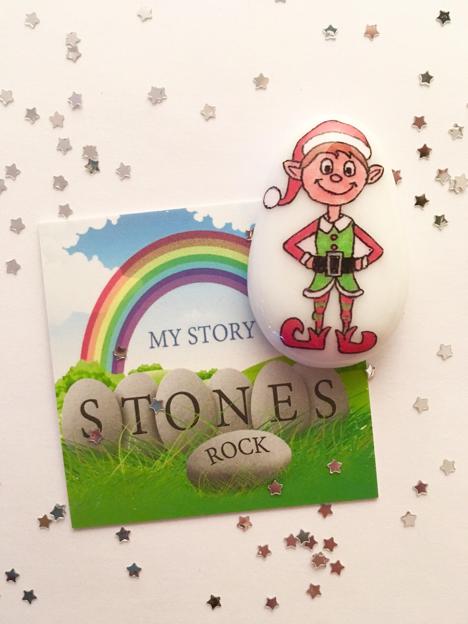 Christmas Elf Elf Friendship Good Luck Keepsake Stone | Etsy